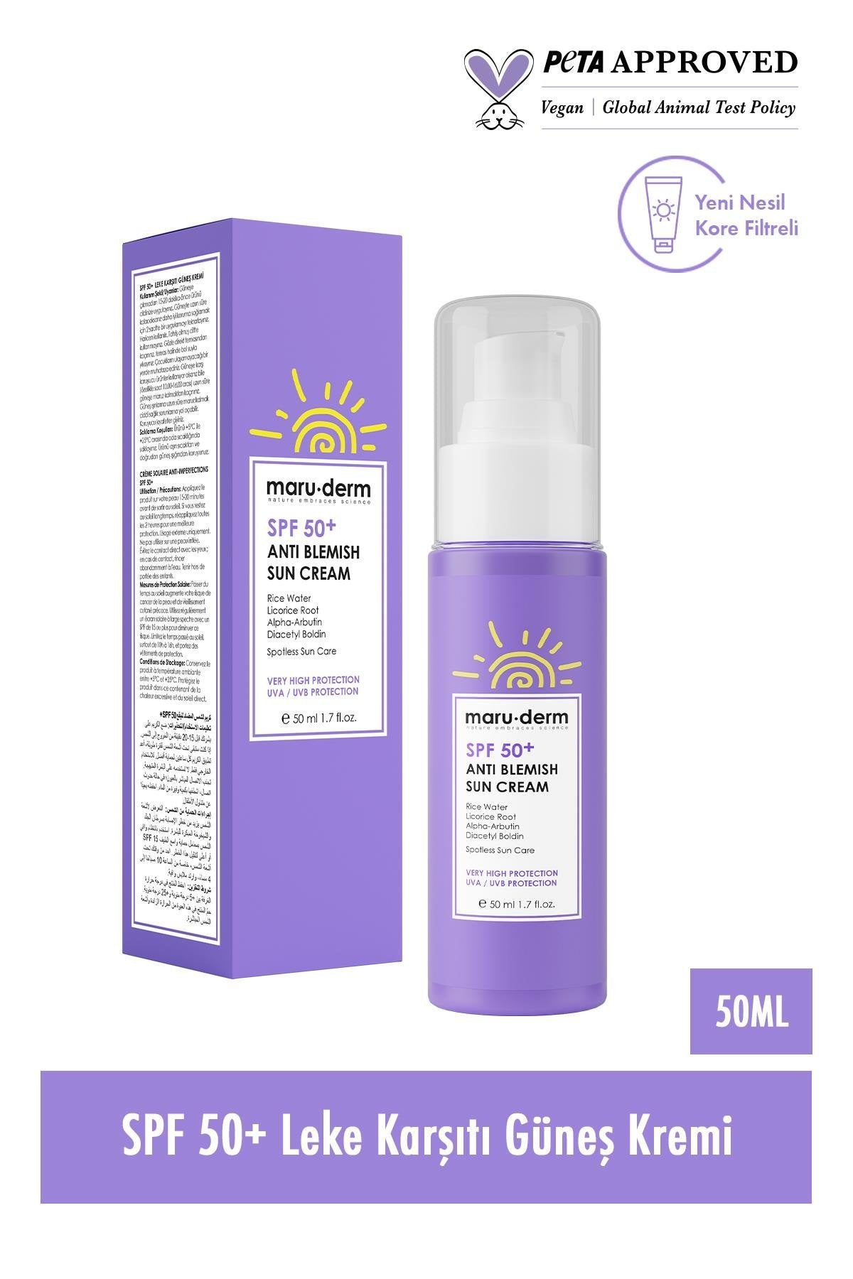 Sun Cream SPF 50+ Anti-Blemish Sunscreen 50 ML | New Generation Korean ...