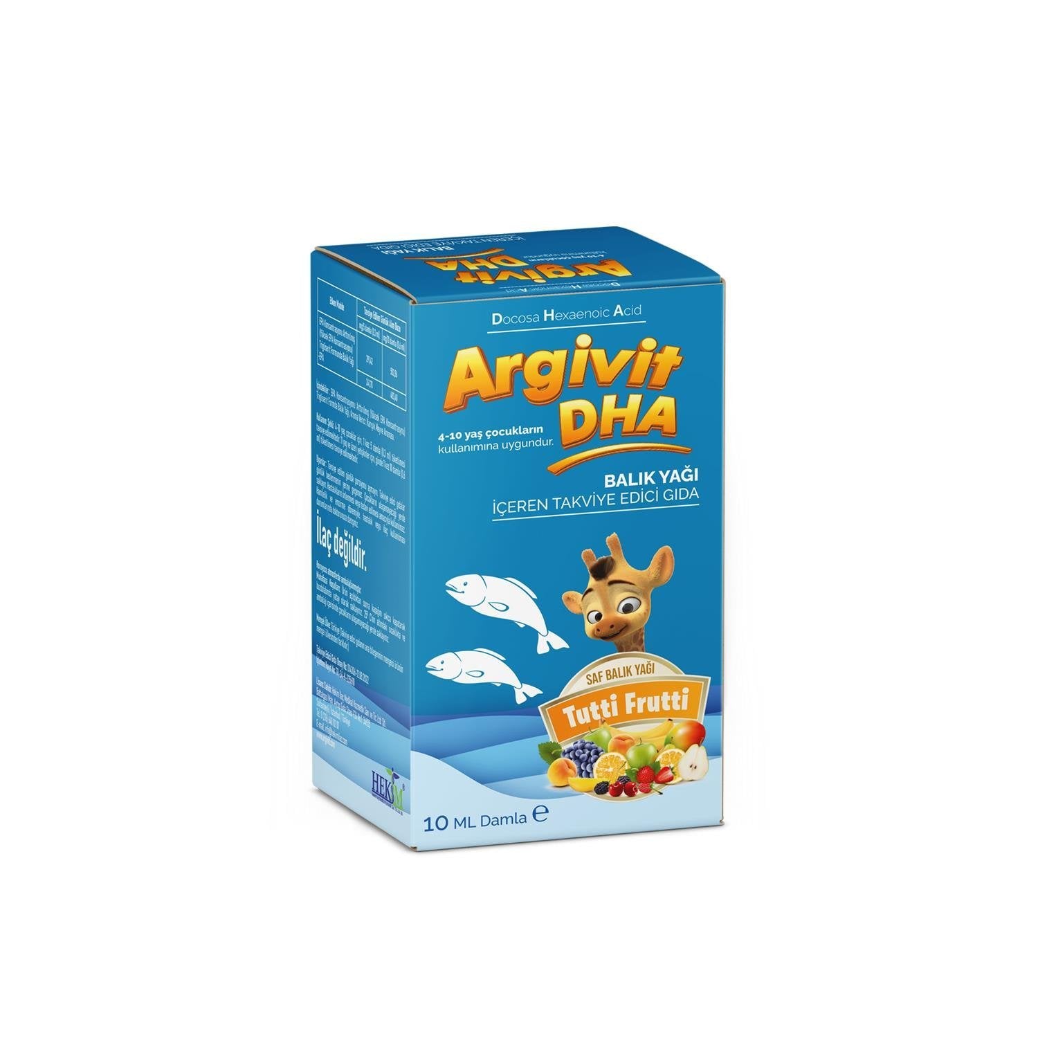 Argivit DHA, Multivitamin Supplement Containing Fish Oil 10 ml – Lujain Beauty