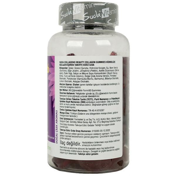 Gummy Lab For Beauty Hydrolyzed Collagen Peptides 60 Chewable Strawber ...