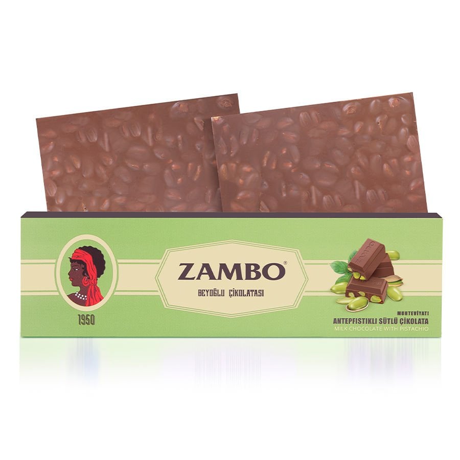 Zambo Pistachio Milk Chocolate 300g – Lujain Beauty