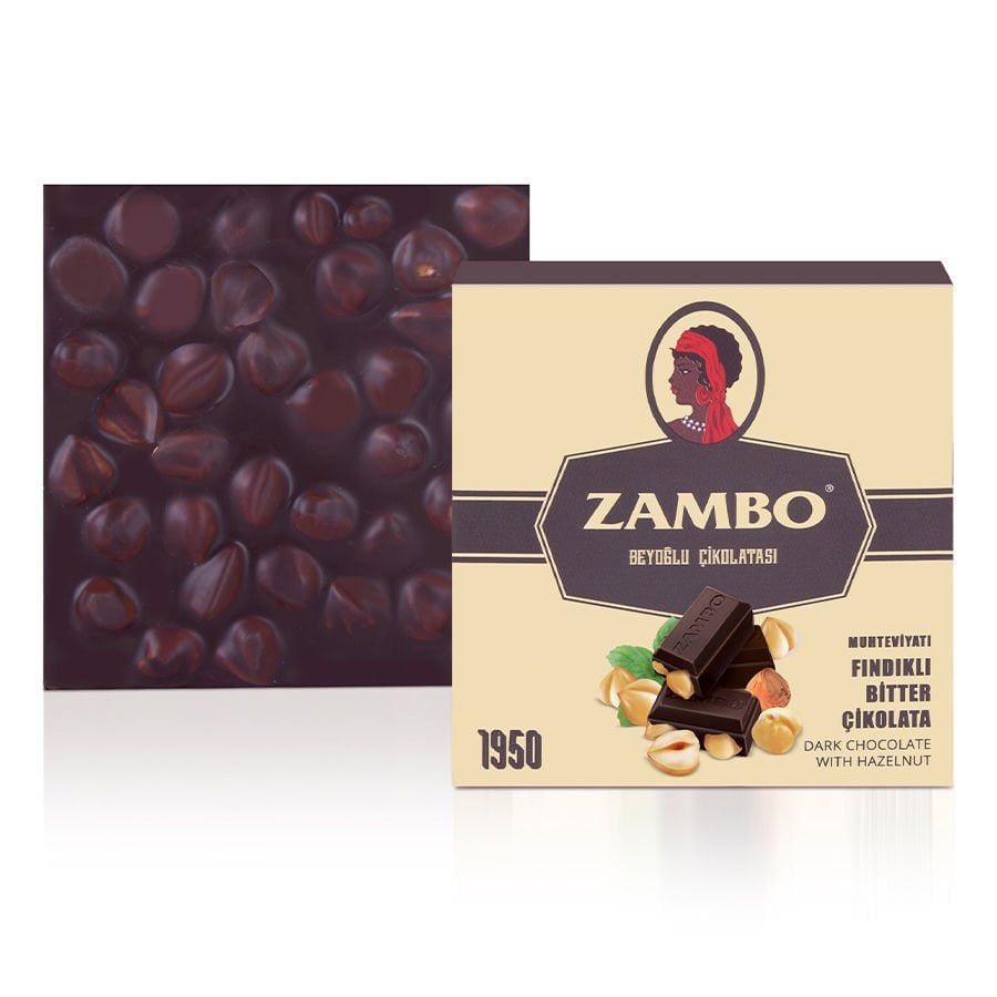 Zambo Hazelnut Dark Chocolate 90g – Lujain Beauty